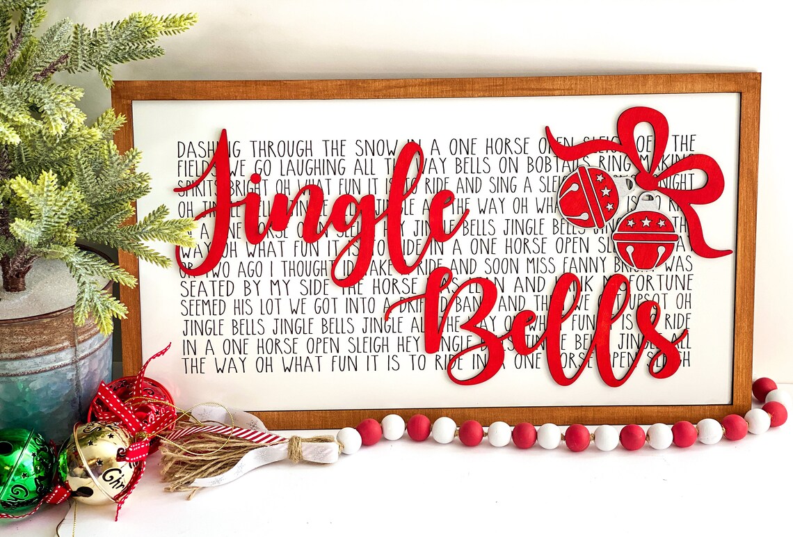 Jingle Bells Sign - Etsy