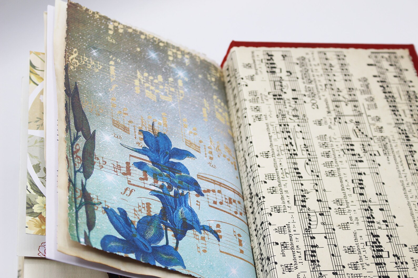Music Themed Junk Journal - Thick Handmade Hardcover Journal - Etsy