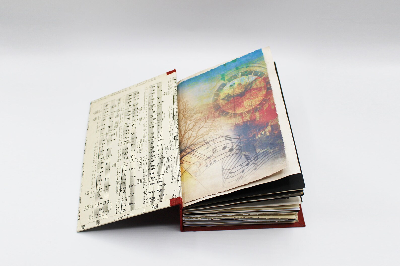 Music Themed Junk Journal - Thick Handmade Hardcover Journal - Etsy