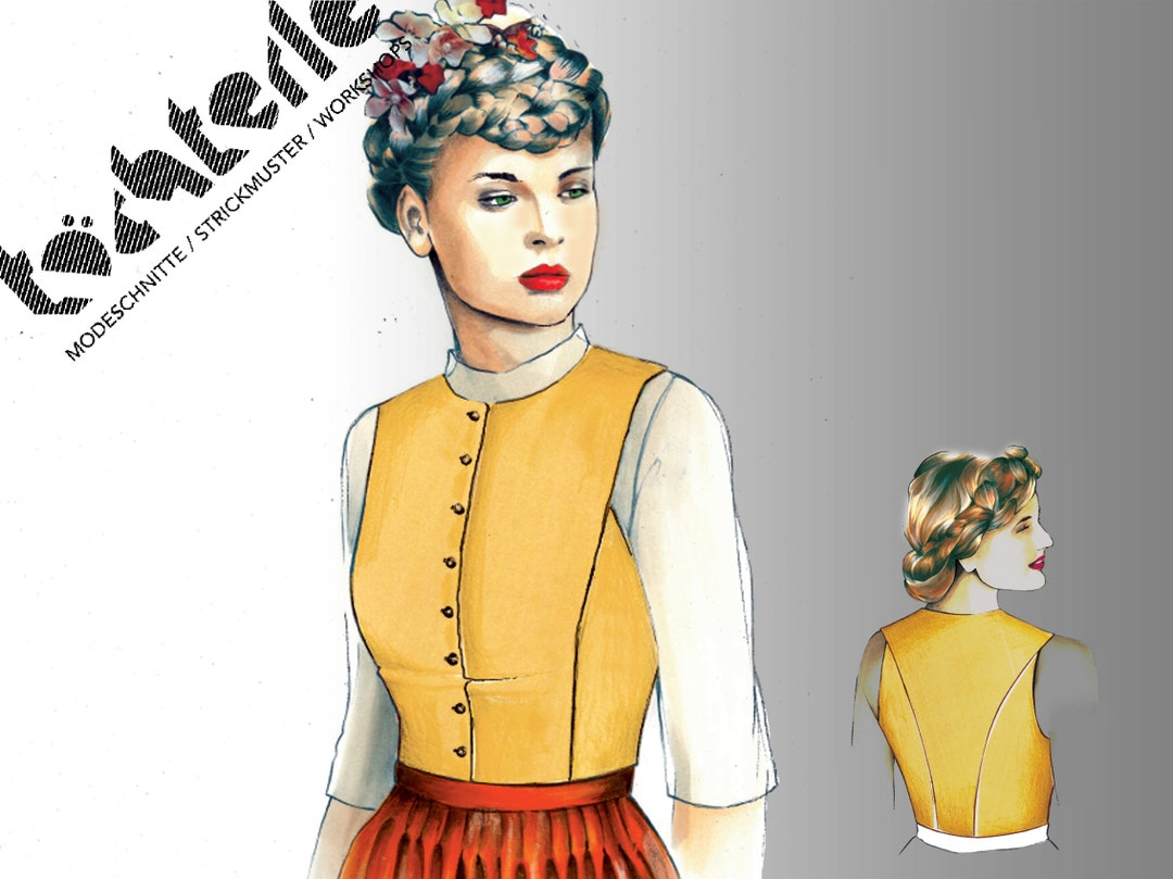 Dirndl Top Part-114 Gr. 38 Patterns A4 Pages as a PDF to Print Out ...