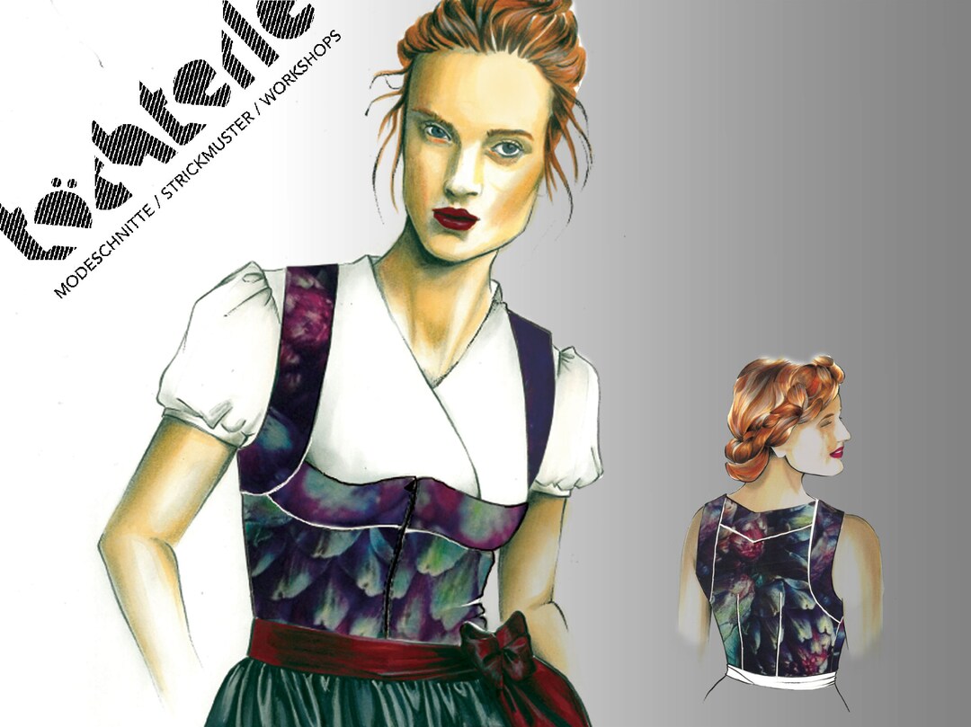 Dirndl Top Part-113 Size 38 Pattern A4 Pages as PDF to Print Yourself ...