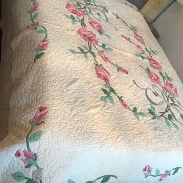 Applique Rose Quilt Patterns - Etsy