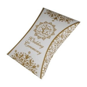 50 X Gold Cream Wedding Favour Boxes, Nikkah Mubarak, Shaadi Mubarak ...
