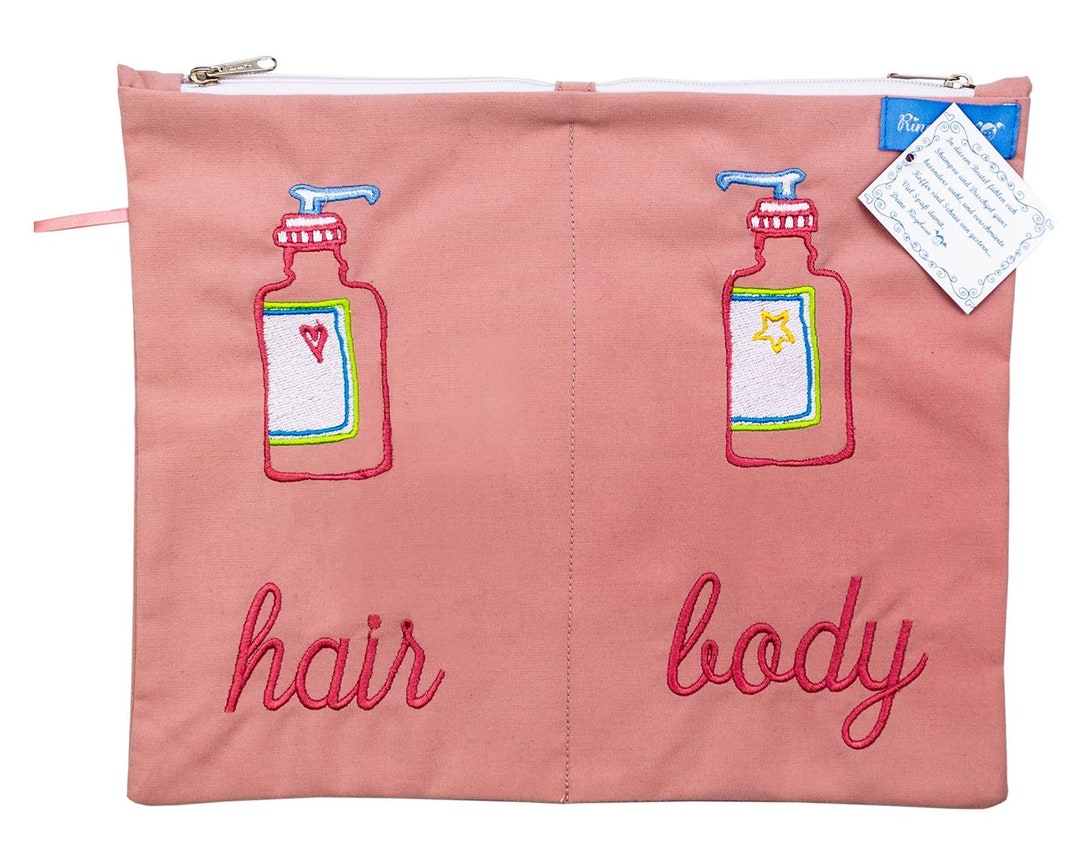 Pink Bathroom Pouch, Hair and Body Pouch, Bathroom Bag, Bathroom Bags ...