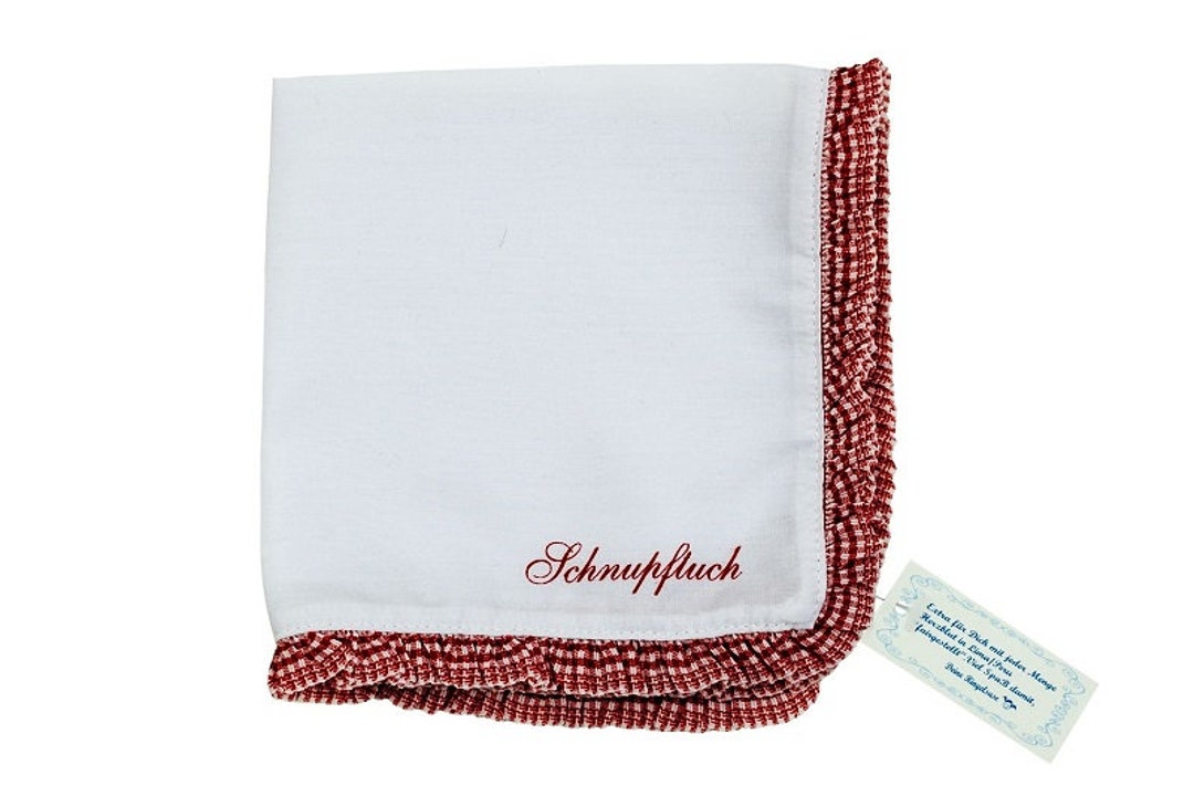 Cloth Handkerchief Handkerchief Made of Fabric Red White Checked Ladies ...