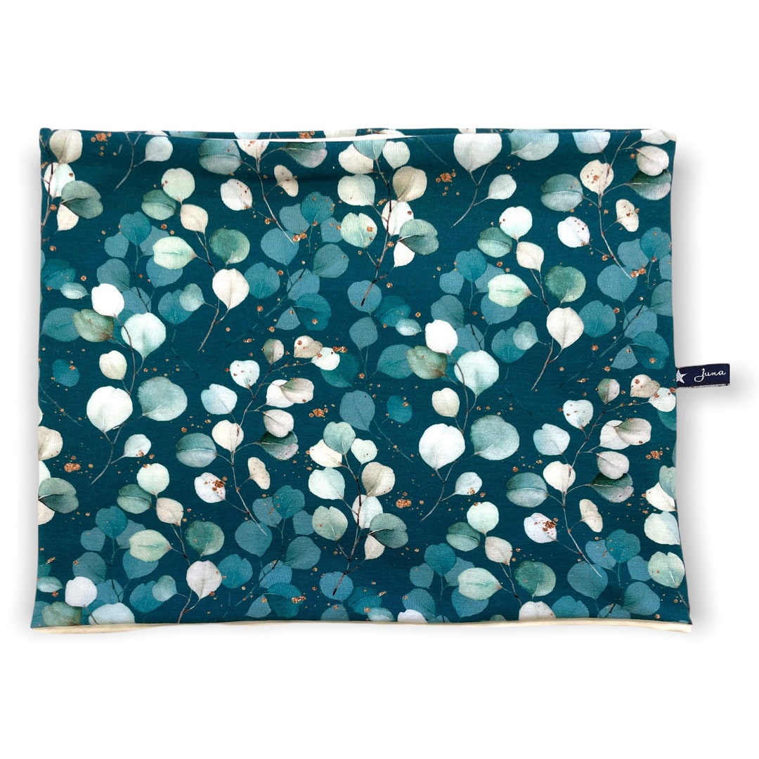 Loop Scarf Eucalyptus Eucalyptus Leaves Natural Loop Scarf Cloth Matching Beanie Hat in the Shop ...