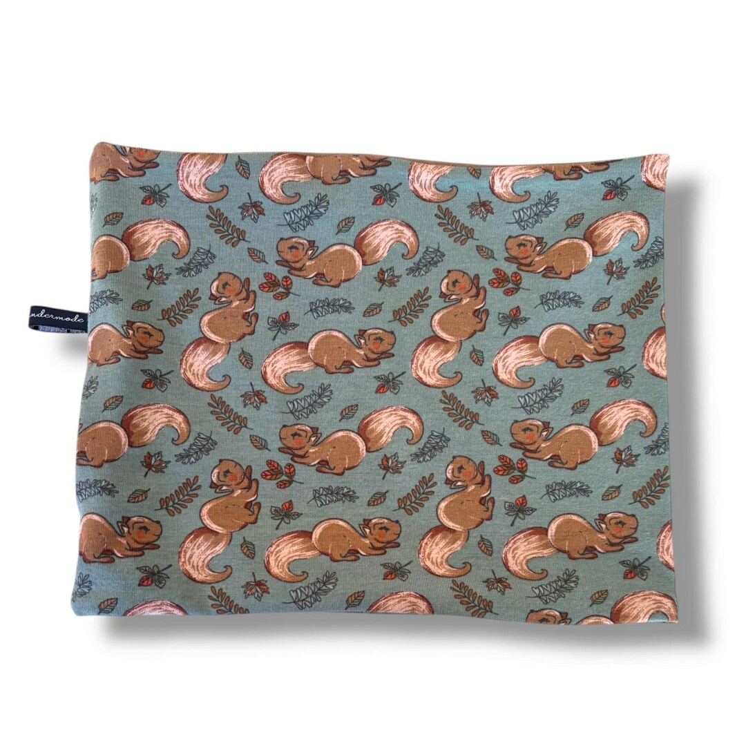 Squirrel Loop Scarf, Autumn/winter, Mint, Green, Brown, Loop Scarf ...