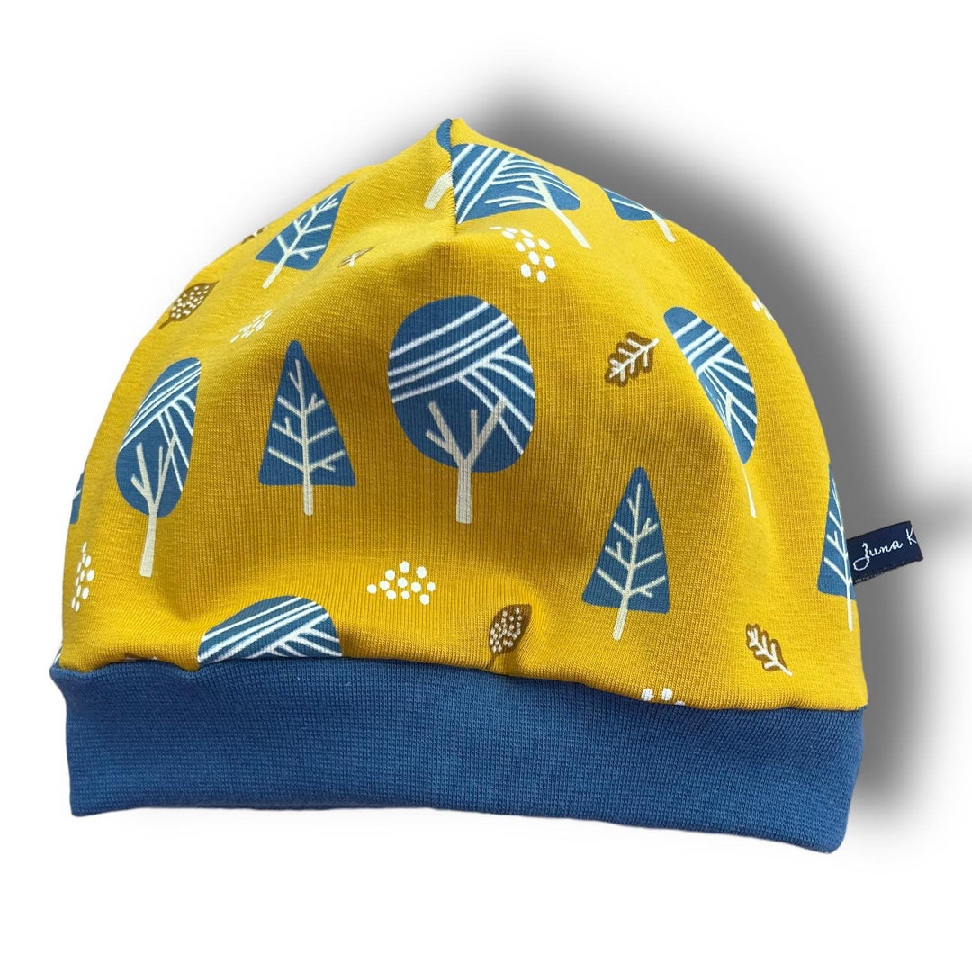 Cuffed Hat happy Trees Tree Trees Forest Ocher Mustard Yellow Smoky ...