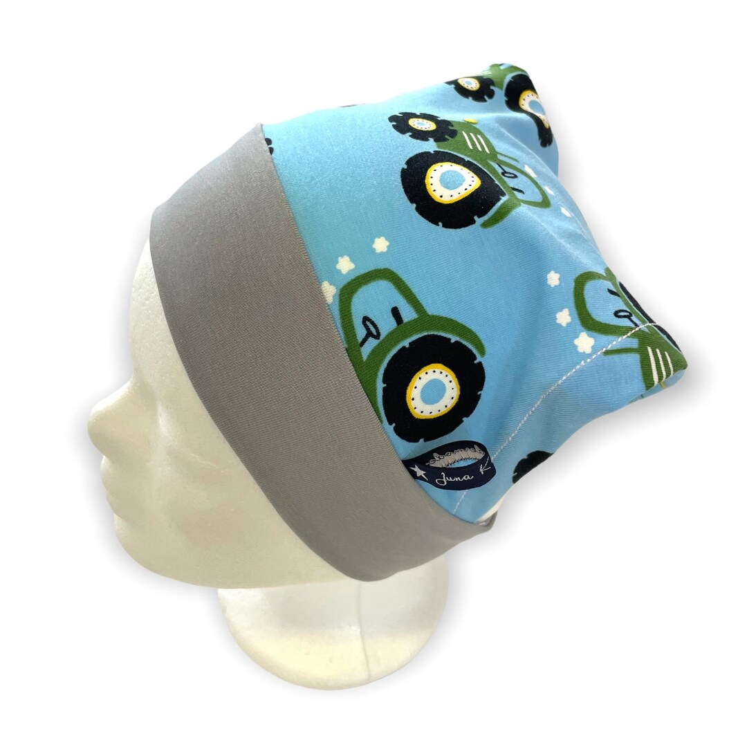 Summer Scarf | Head Scarf "midgettractor" | Scarf | Beanie | Hat | Tractor Light Blue Tractor ...