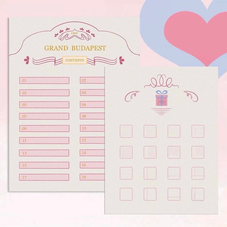 The Grand Budapest Hotel Digital Note Template for Notability Goodnote ...