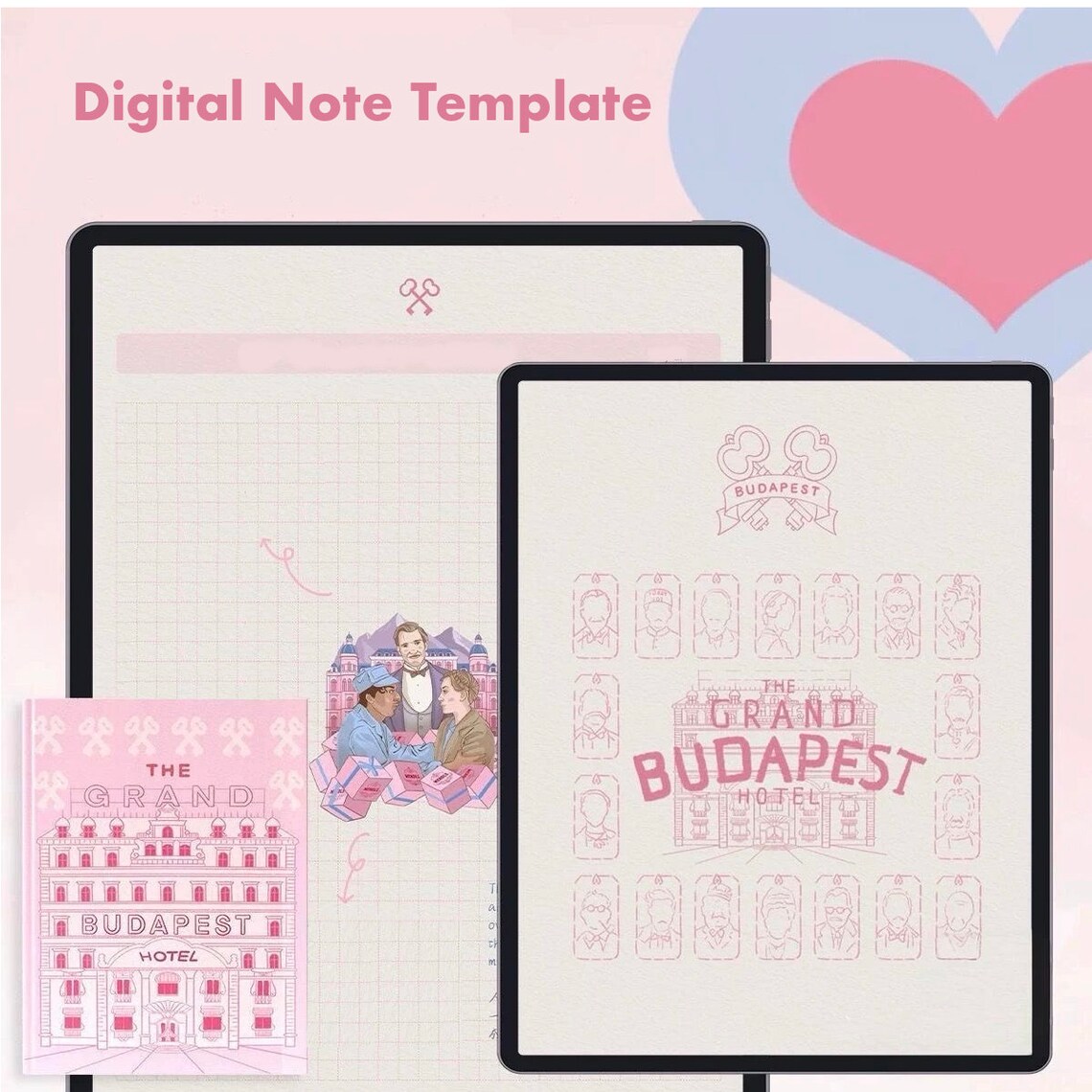 The Grand Budapest Hotel Digital Note Template for Notability Goodnote ...