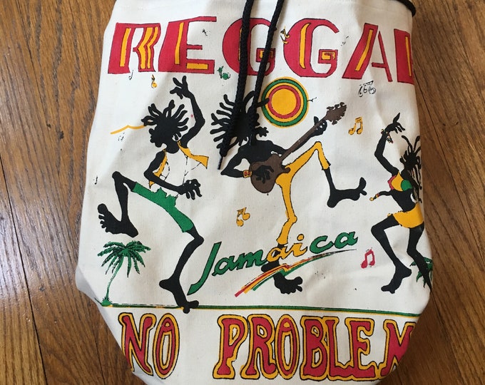 Vintage Beige Tan Souvenir Jamaica Bag Reggae - Etsy