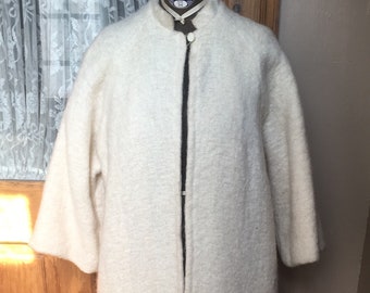 White wool coat | Etsy