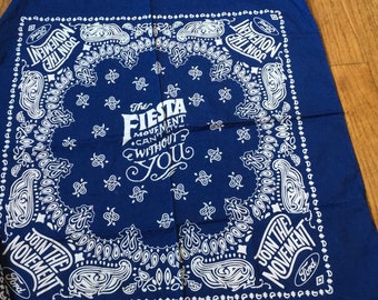 Blue white bandana | Etsy