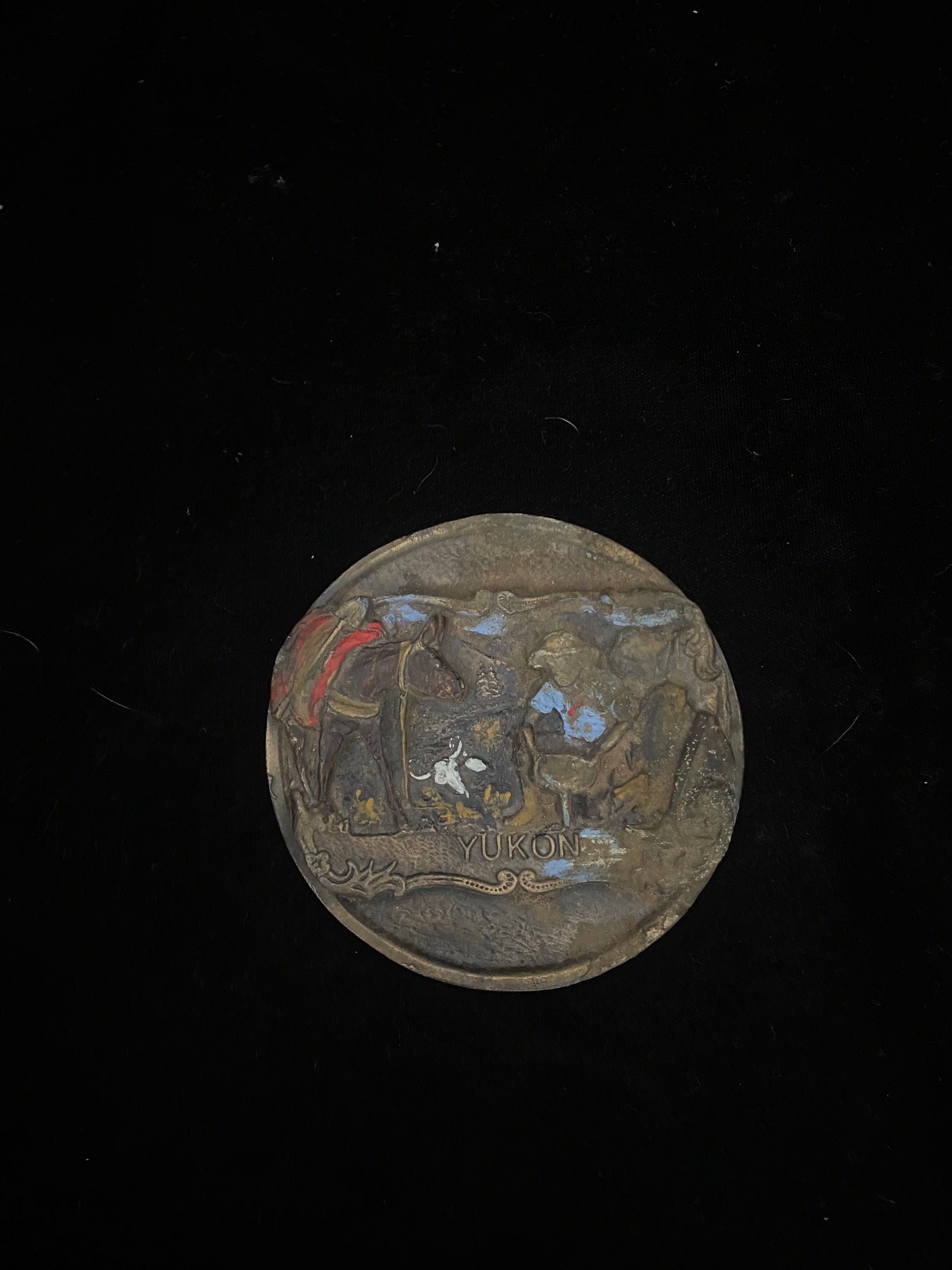 Vintage Heavy Brass Paperweight, Souvenir From the Yukon, Gold Miner - Etsy