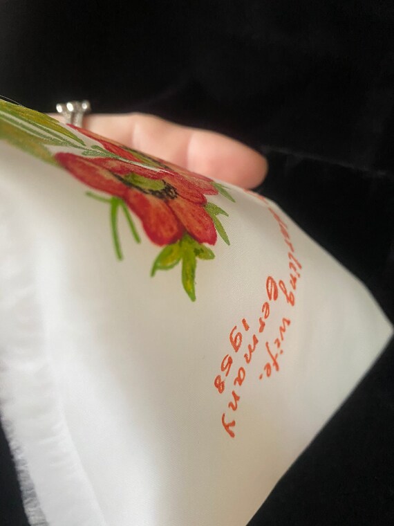 Vintage 1950’s 1958 square white hanky with to my dea… - Gem