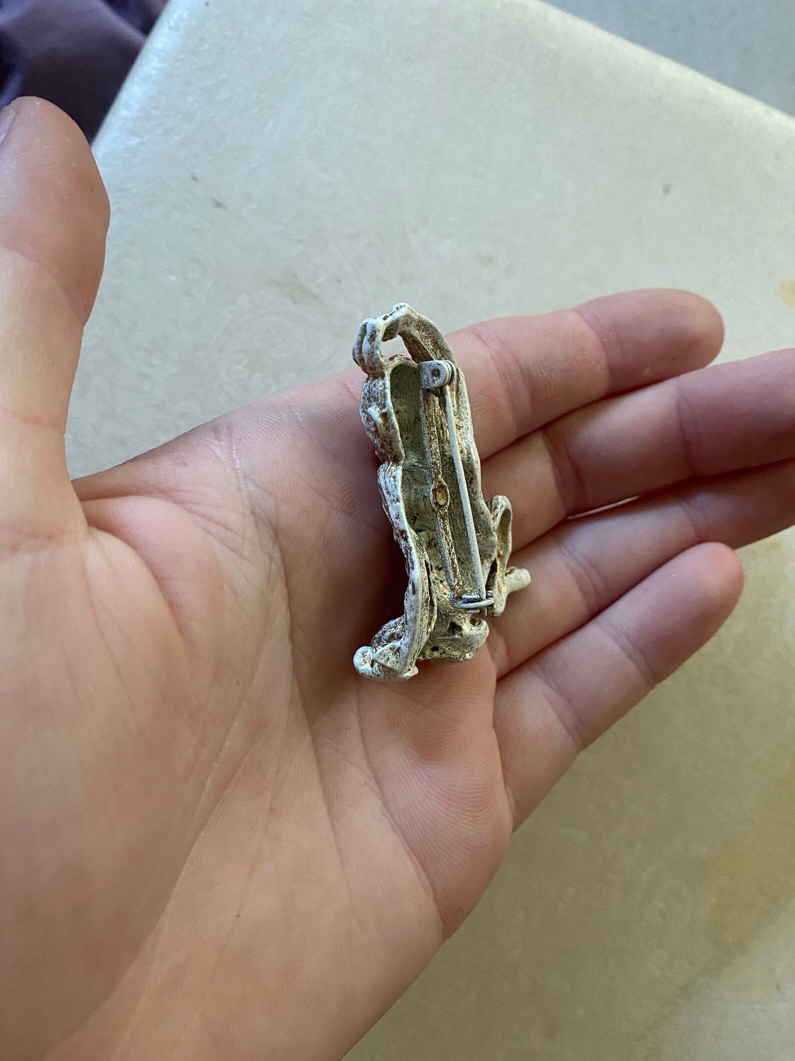 Vintage 1960’s White and Gold Monkey Chimp Pin, Brooch - Etsy