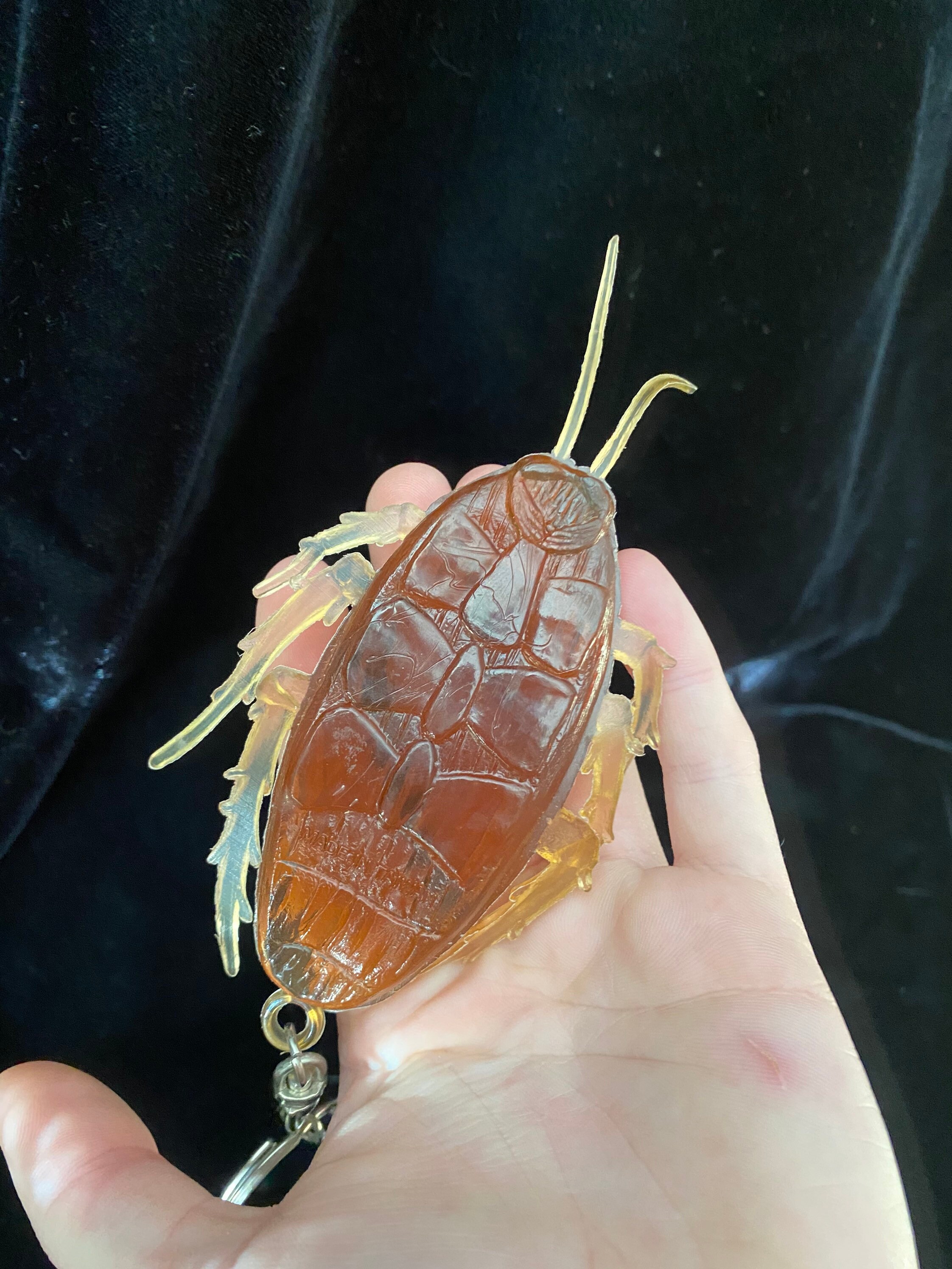 Vintage Brown Plastic Rubber Cockroach Keychain | Etsy
