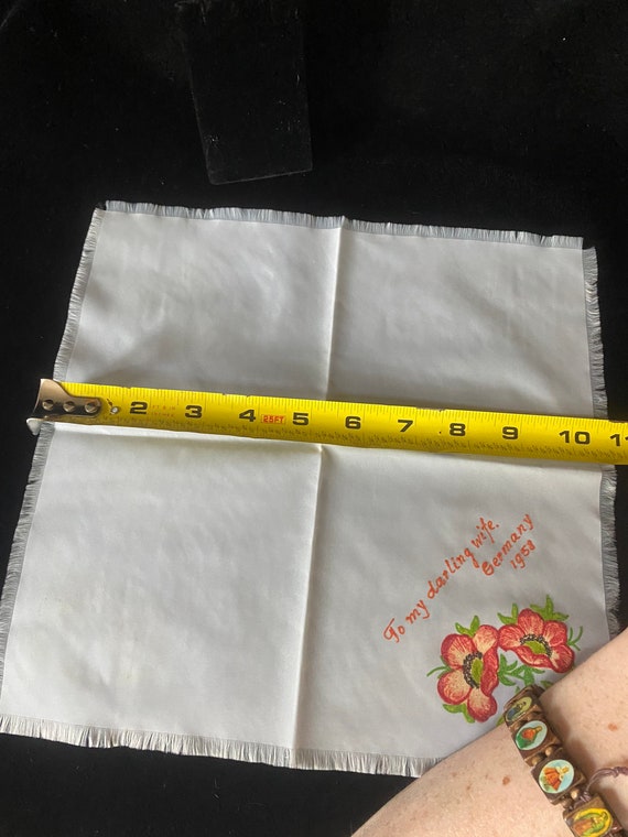 Vintage 1950’s 1958 square white hanky with to my dea… - Gem