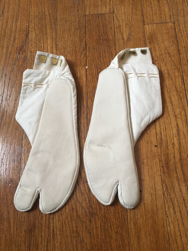 Vintage White Asian Japanesse Two Toed Slipper Shoes - Etsy