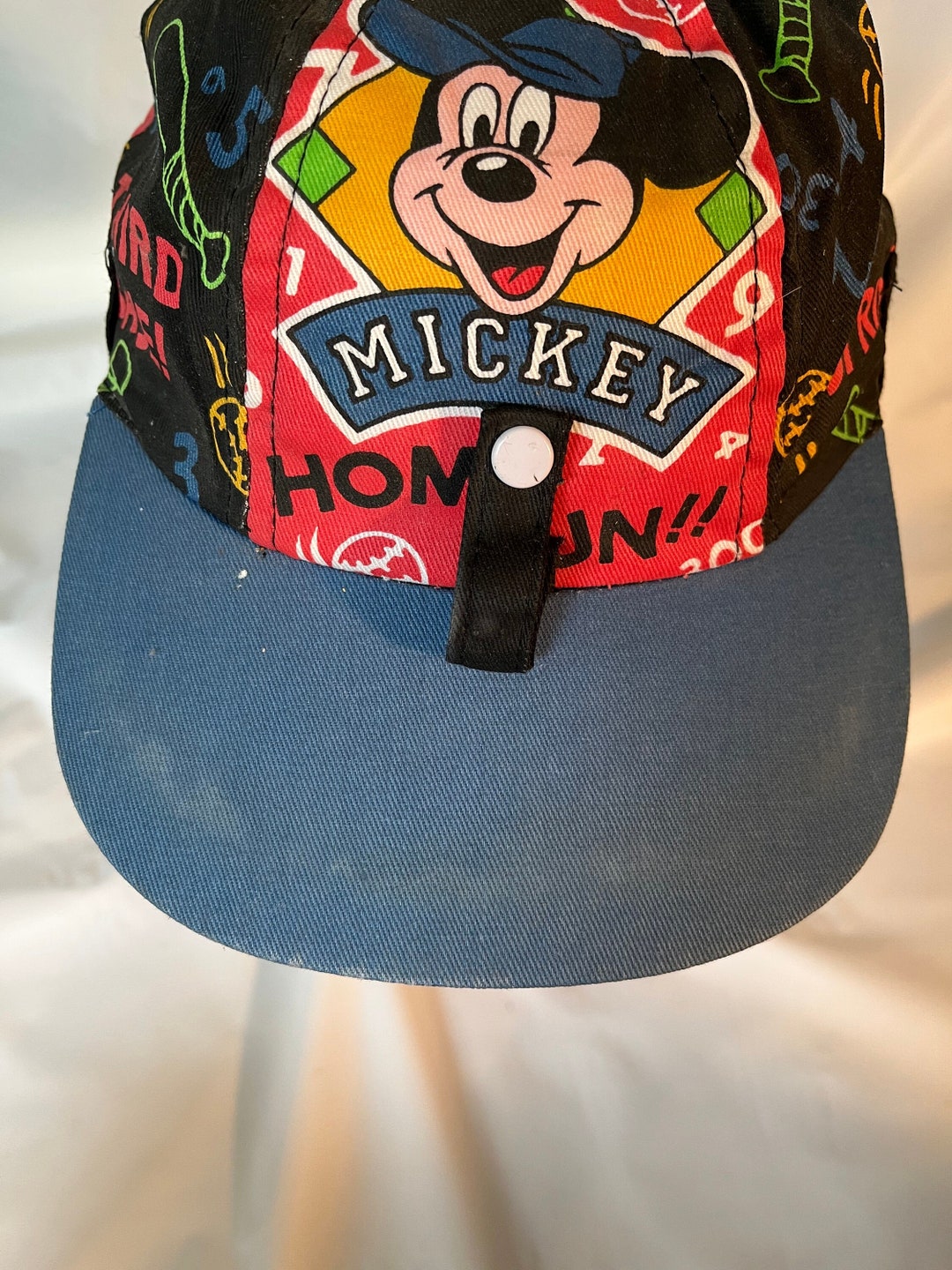 Vintage Mickey Mouse Baseball Cap With Plastic Arrow - Etsy