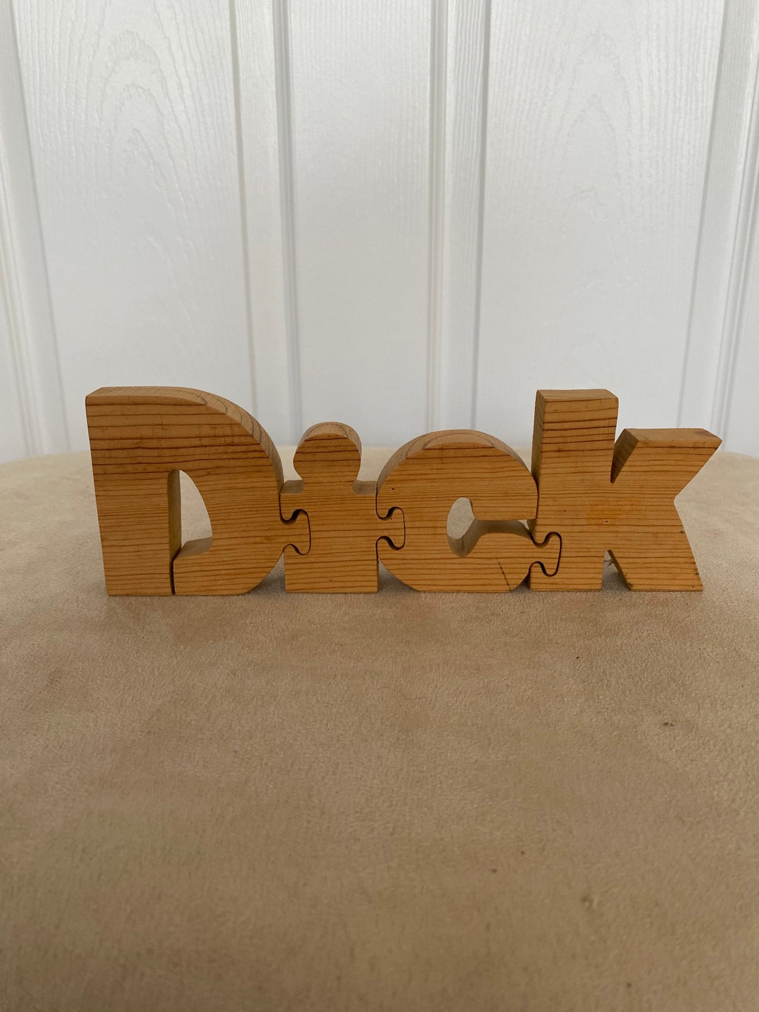 Vintage 1970’s Wooden Funny Name Dick Richard Puzzle, Gag Gift - Etsy