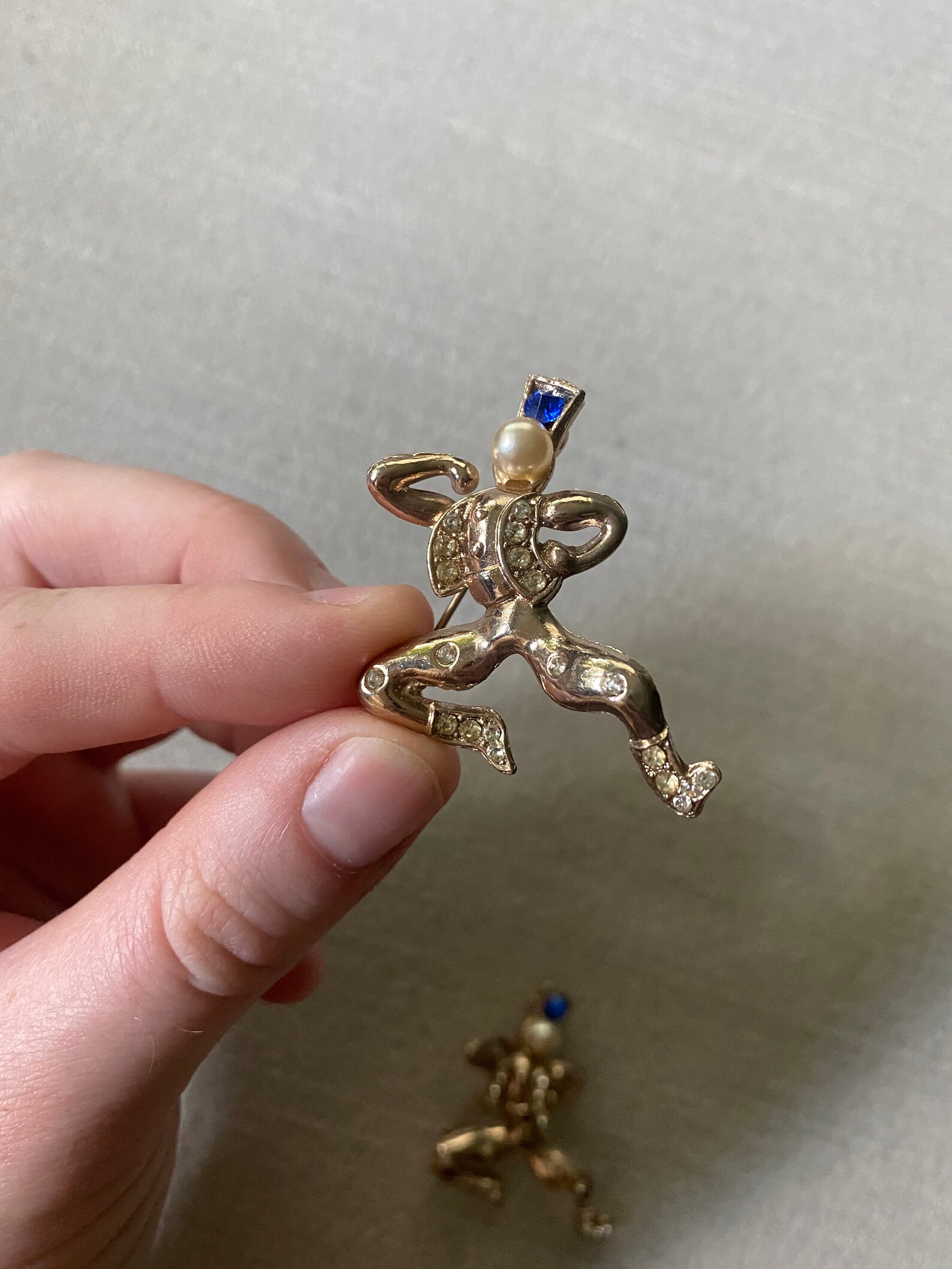 Vintage 1960's Set of Two Dancing Men Gold Pins, Brooches - Etsy