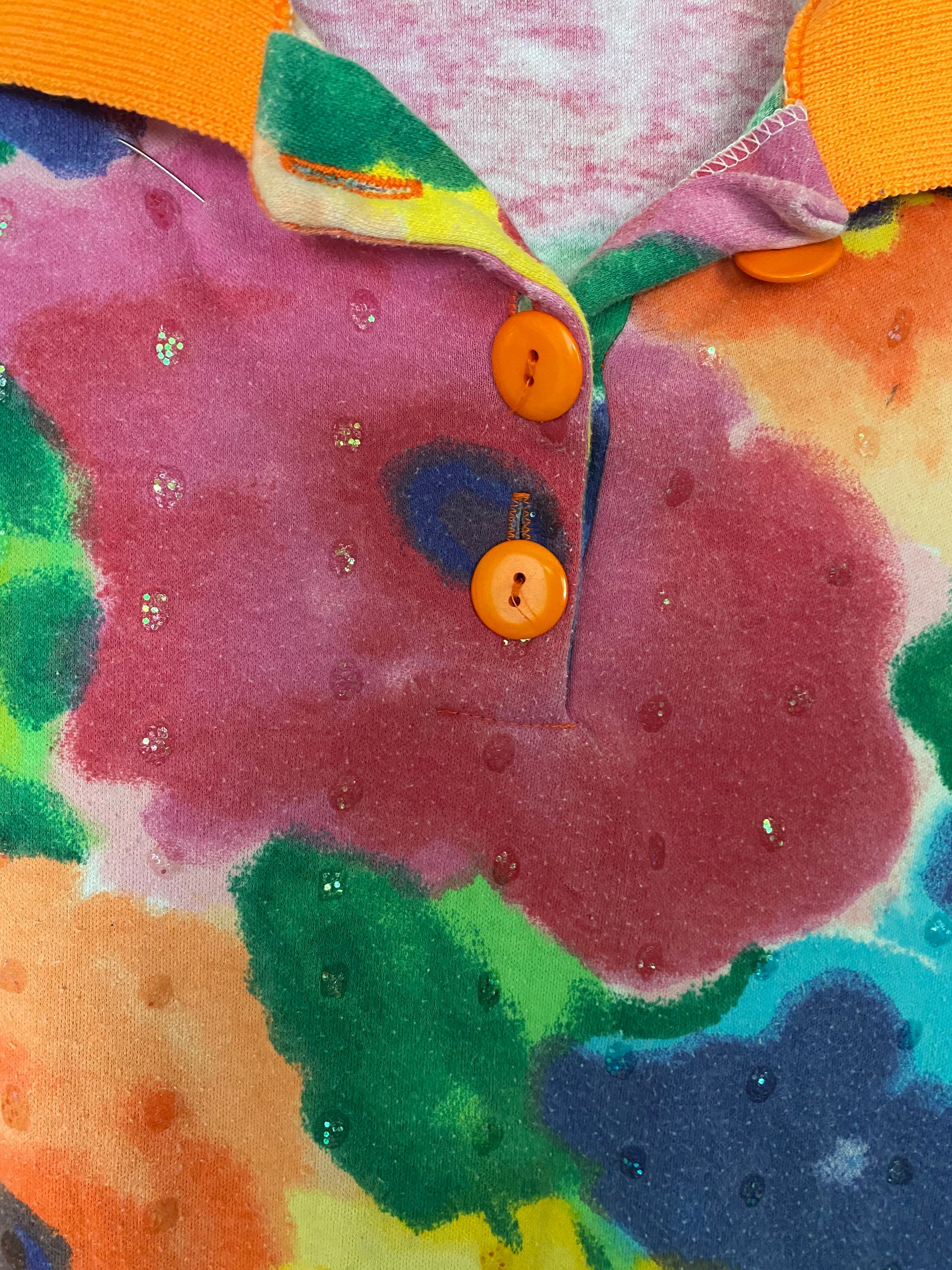 Polo floral arco iris vintage con destellos | Etsy