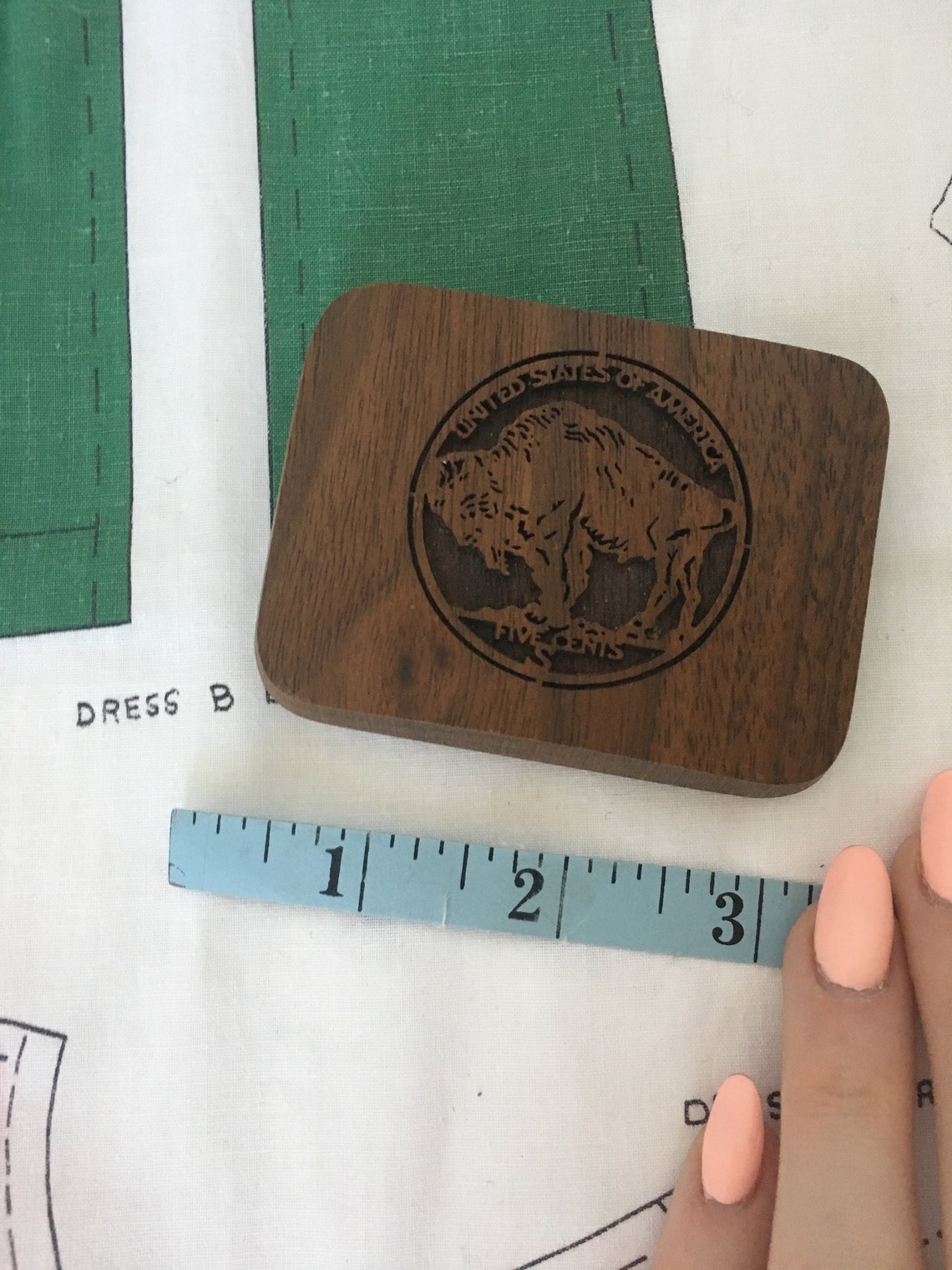 Vintage American Wooden Buffalo Nickel Belt Buckle - Etsy