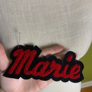 Vintage 1950’s Black and Red Marie Name Patch for a Letterman Jacket - Etsy