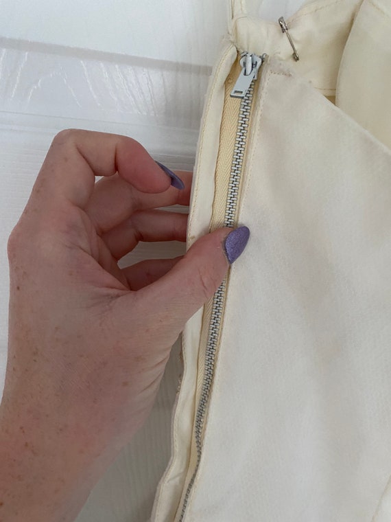 Vintage 1950’s white formal prom dress with rhineston… - Gem