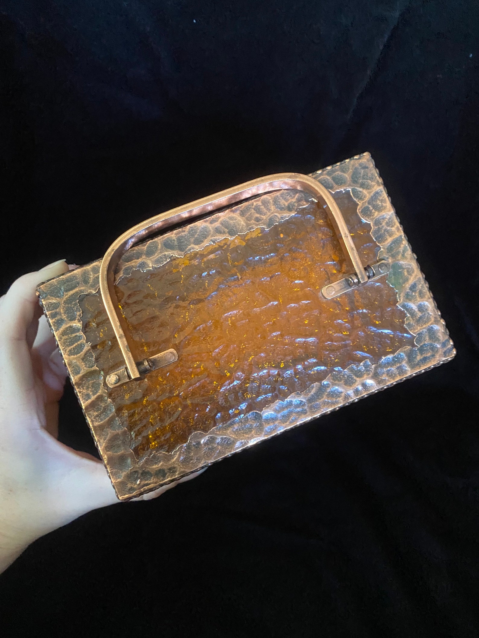 Vintage 1950’s Exclusively Walborg Original Orange Lucite and Copper ...