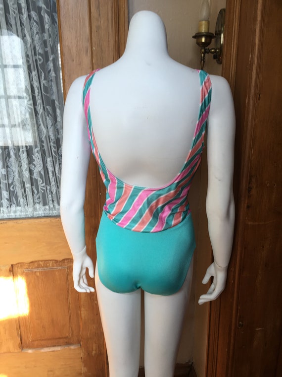 Vintage 1980's Pastel Avon Fashions One-piece Swimsui… - Gem