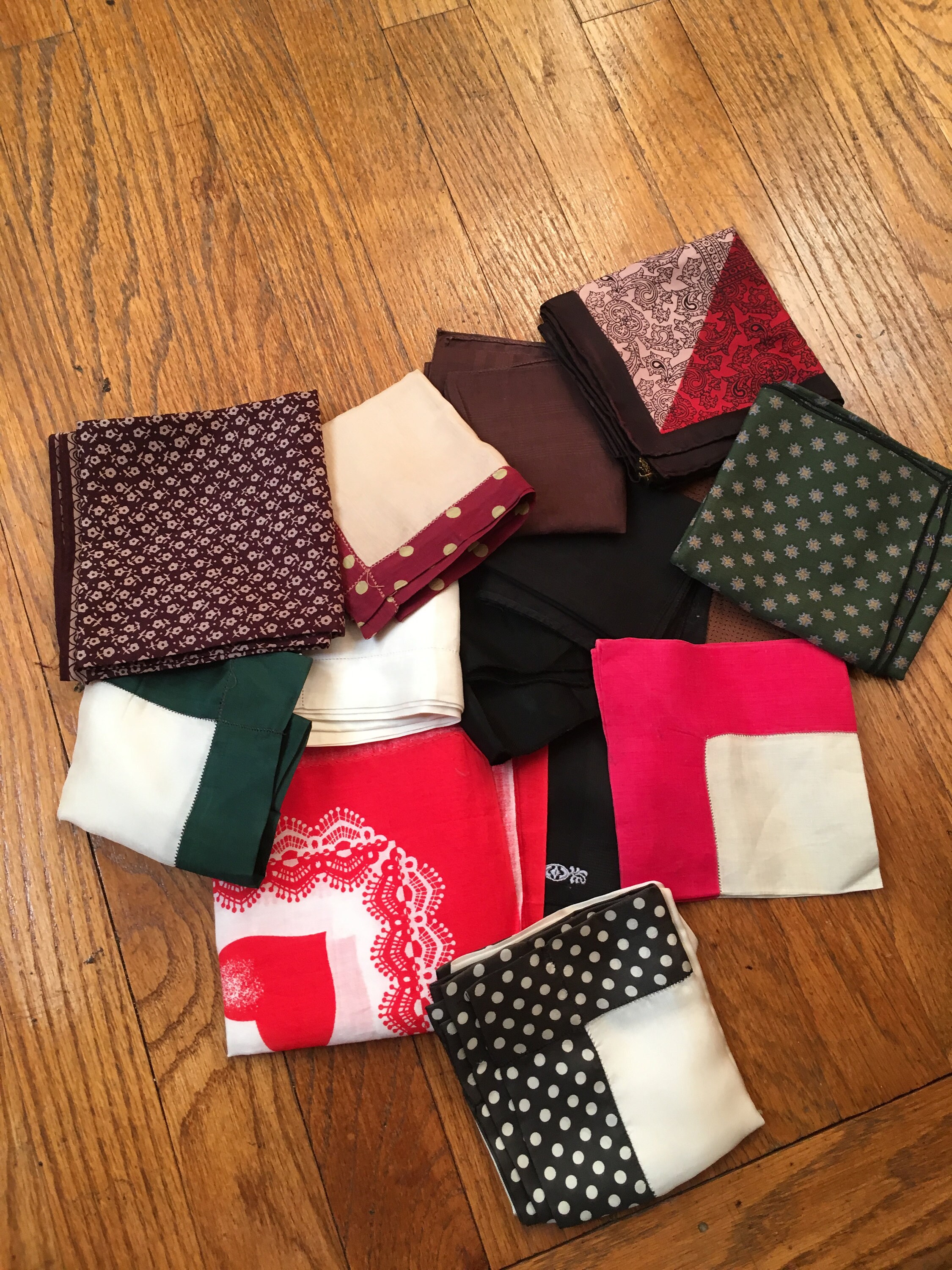 Lot of Vintage Scarves and Hankies | Etsy