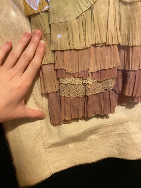 Vintage antique 1910s 1920s colorful tissue silk tier… - Gem