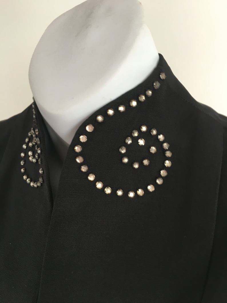Vintage 1950, 1960 Black Party Dress With Rhinestone Bolero, Size XS - Etsy