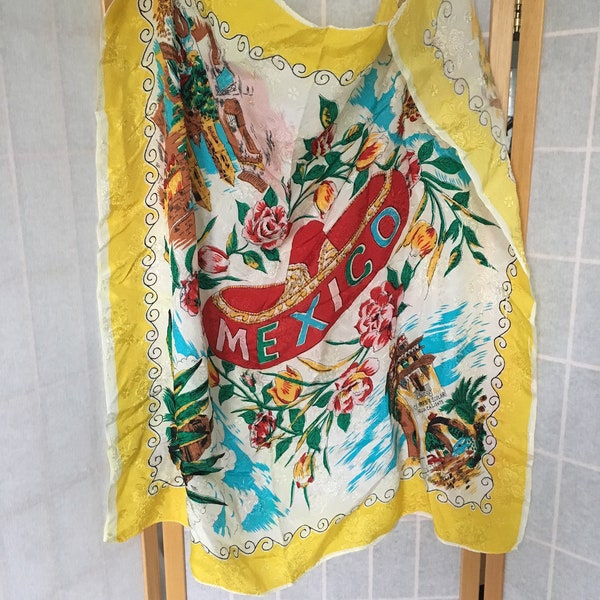 Mexico Silk Scarf - Etsy
