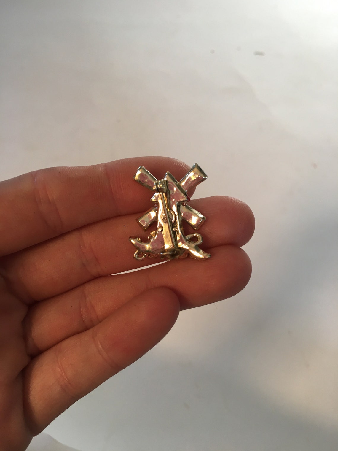 Vintage Silver Hand Painted Windmill Brooch Pin - Etsy