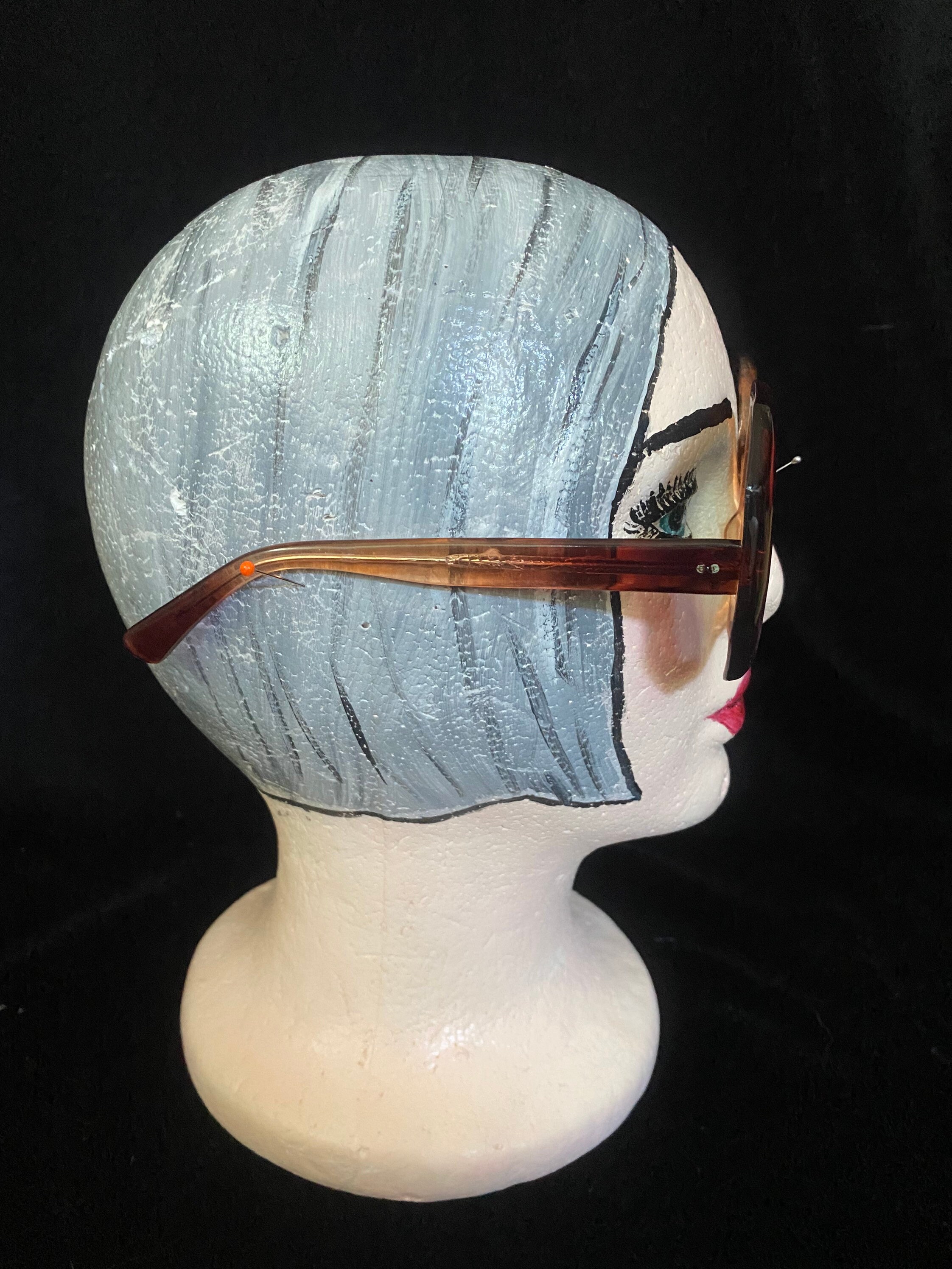 Vintage 1980’s Huge Blocky Brown Plastic Sunglasses - Etsy Australia