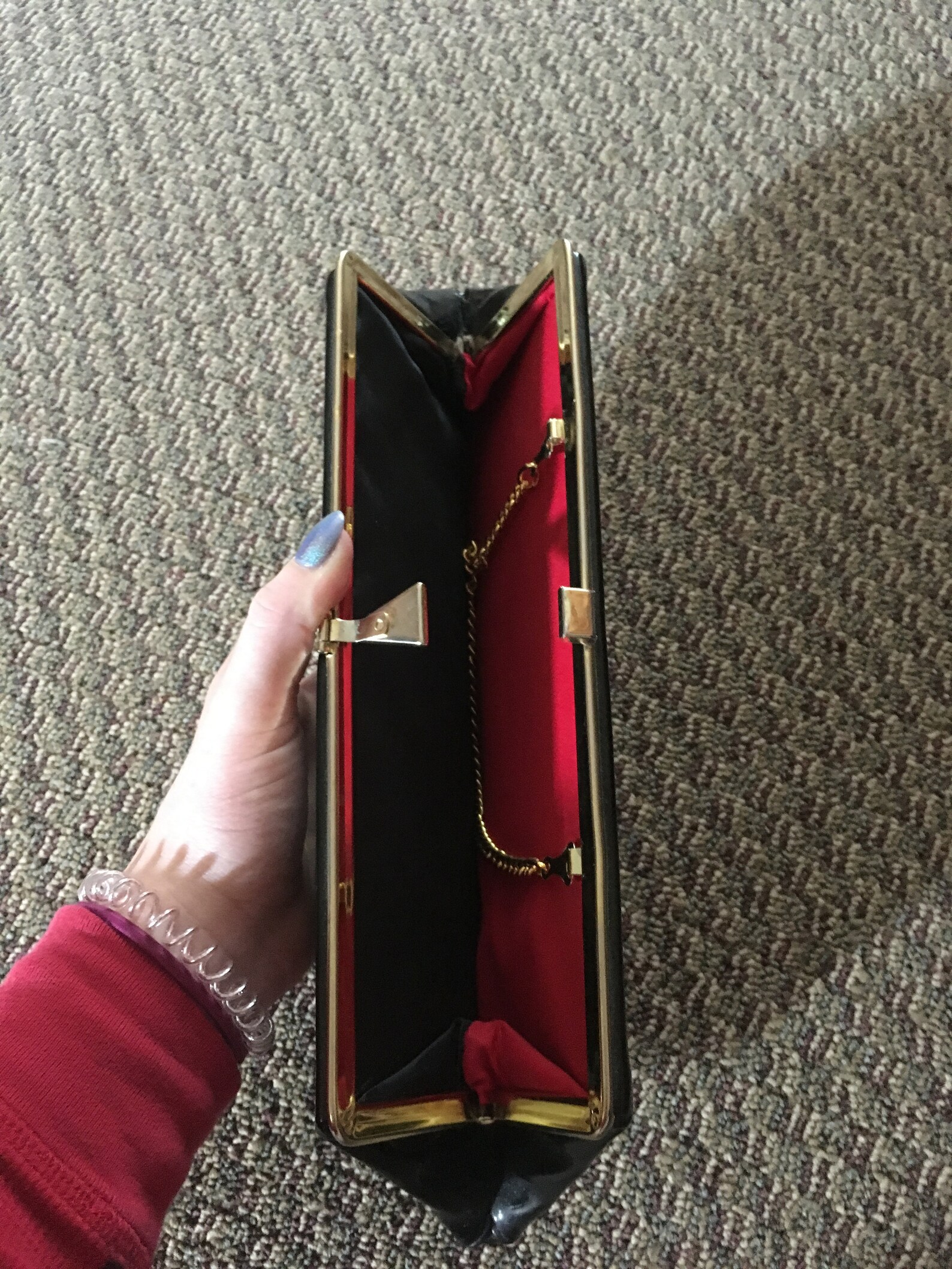 Vintage Black Vinyl Hand Bag | Etsy