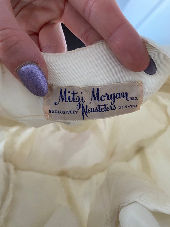 Vintage 1950’s white formal prom dress with rhineston… - Gem