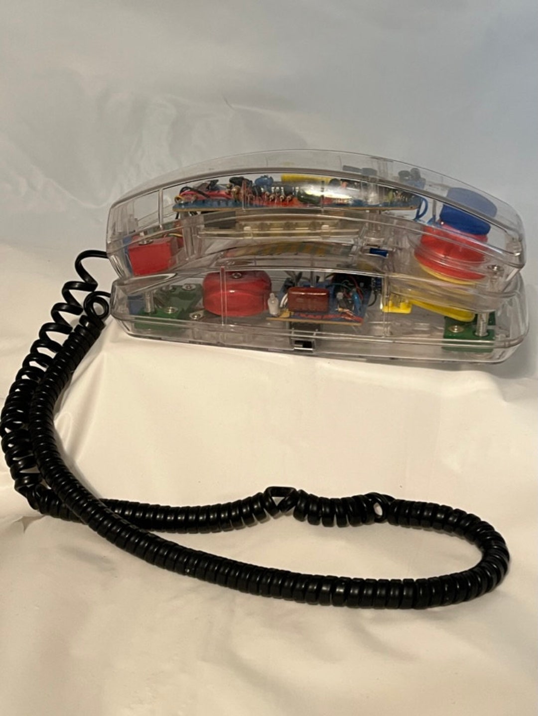 Vintage 1980's Colorful Clear Conair Telephone With Black Cord - Etsy