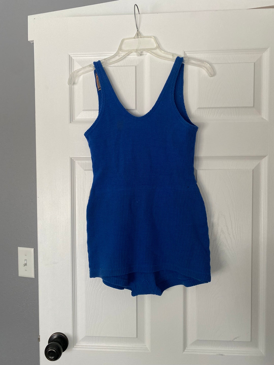 Vintage 1920s Antique Blue Wool Fitrite One Piece Swimsuit, Size Small ...
