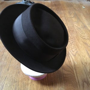 Vintage Brown Wool Felt Hat, Fedora From Ben Simon - Etsy