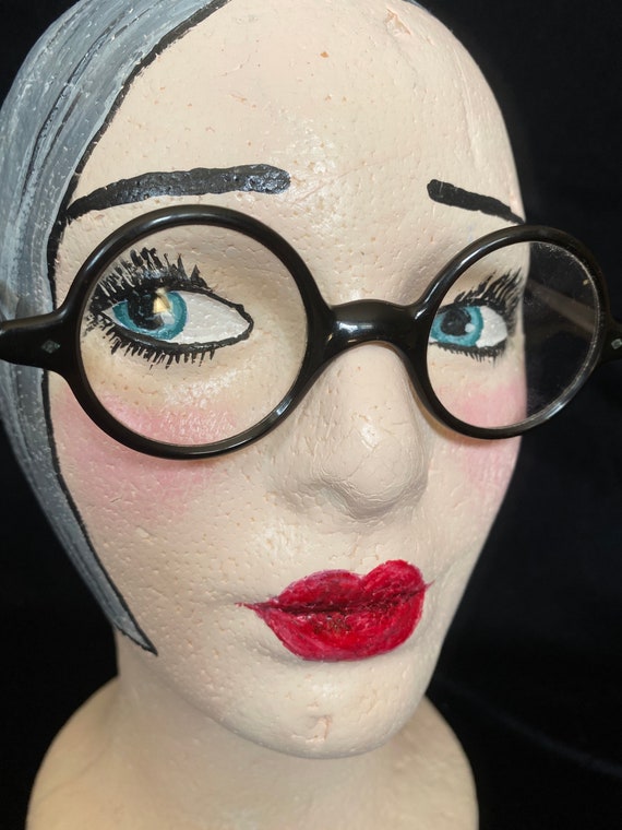 Vintage antique 1930’s round black eyeglasses with or… - Gem