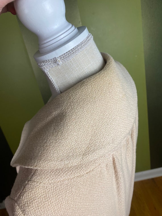 Vintage 1960’s beige tan wool coat, size medium large - Gem