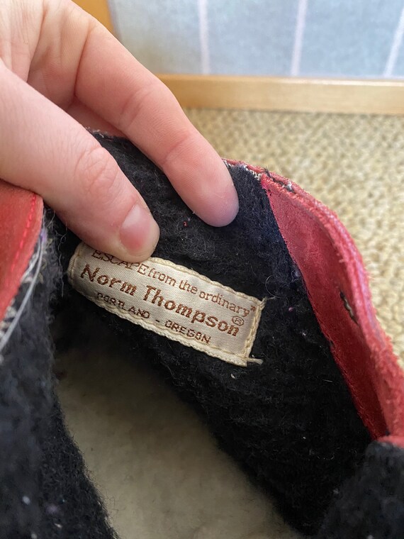 Vintage 1970’s red suede Norm Thompson ankle boots wi… - Gem