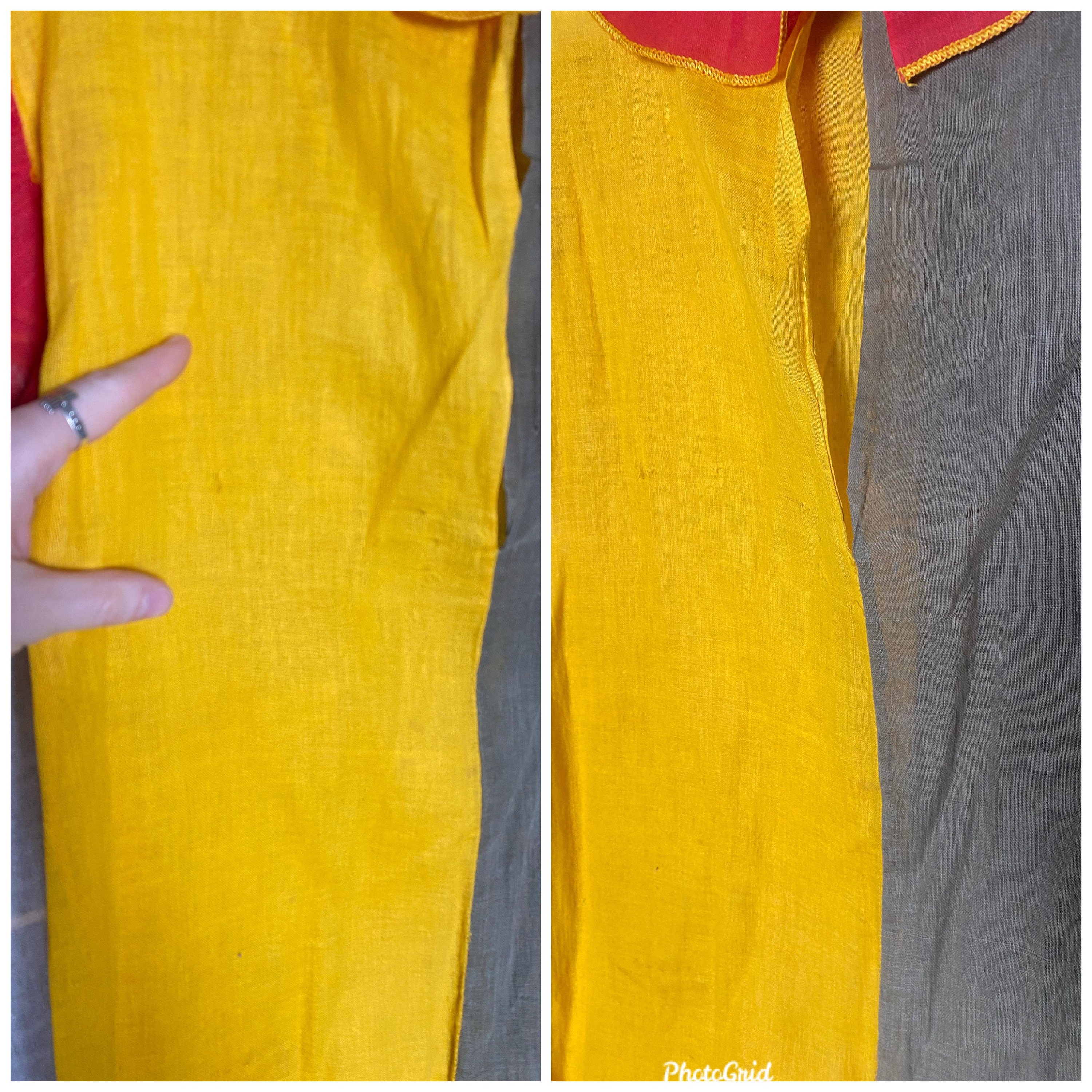 Vintage Antique 1930’s Red, Yellow and Gray Children’s Clown Costume - Etsy