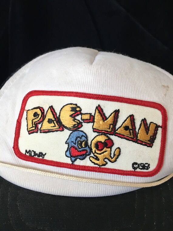 Vintage PacMan Black and White Trucker Baseball Cap - Gem