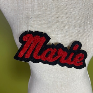 Vintage 1950’s Black and Red Marie Name Patch for a Letterman Jacket - Etsy